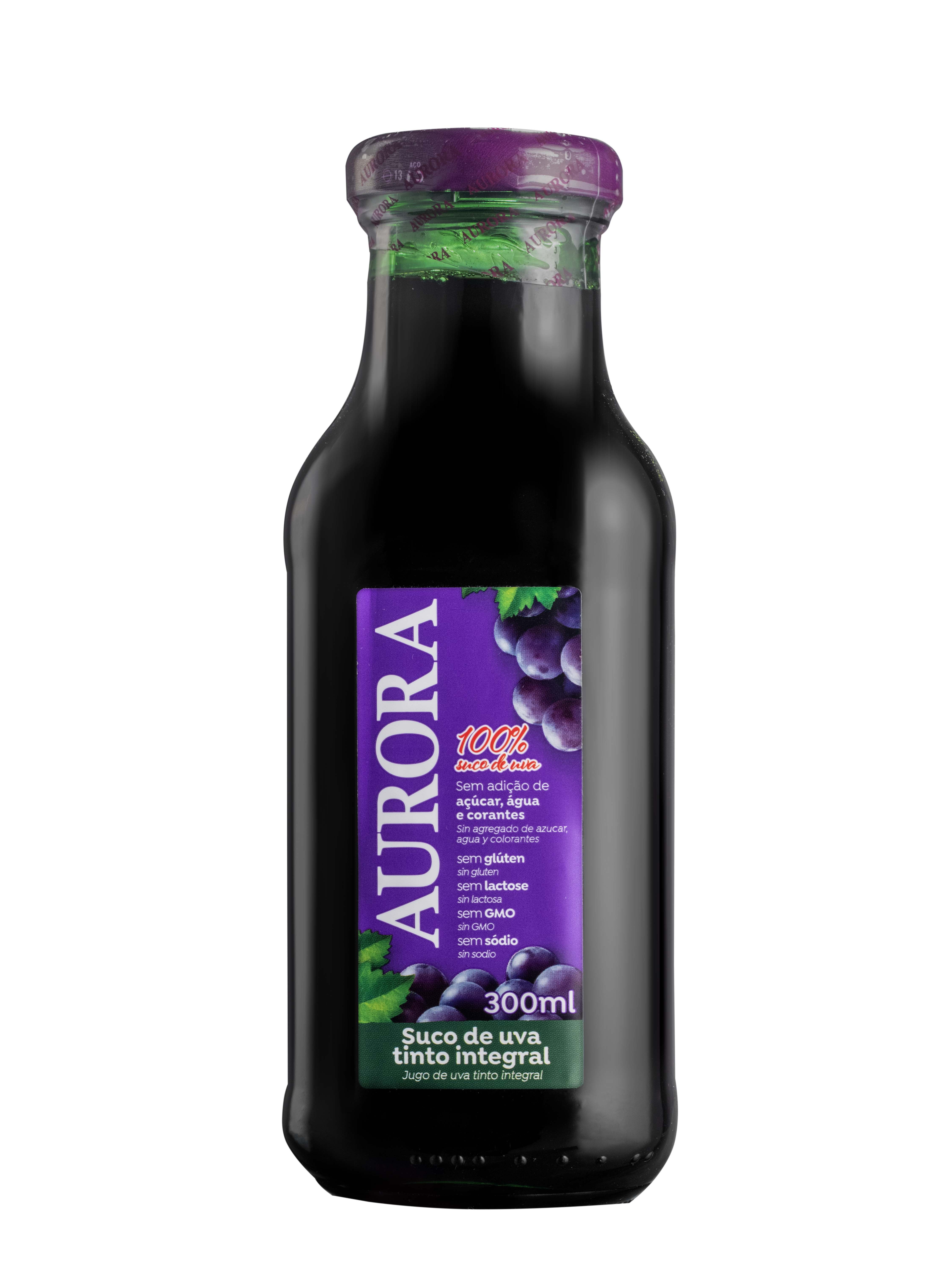 Suco de Uva Aurora Tinto Integral 300ml C/12 Suco de Uva Aurora Tinto Integral 300ml C/12
