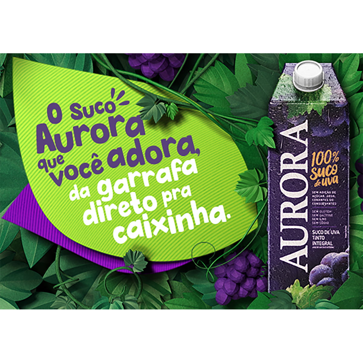 Suco de Uva Aurora Tinto Integral Tetra Pack 1,5Lts C/6 Suco de Uva Aurora Tinto Integral Tetra Pack 1,5Lts C/6